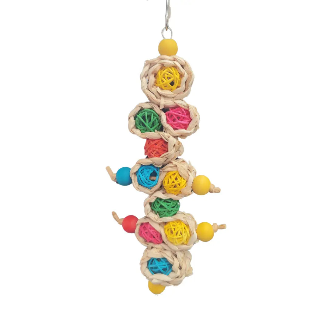 Cane Ball Twister Bird Toy - Lou Lou Bells Bird Toys