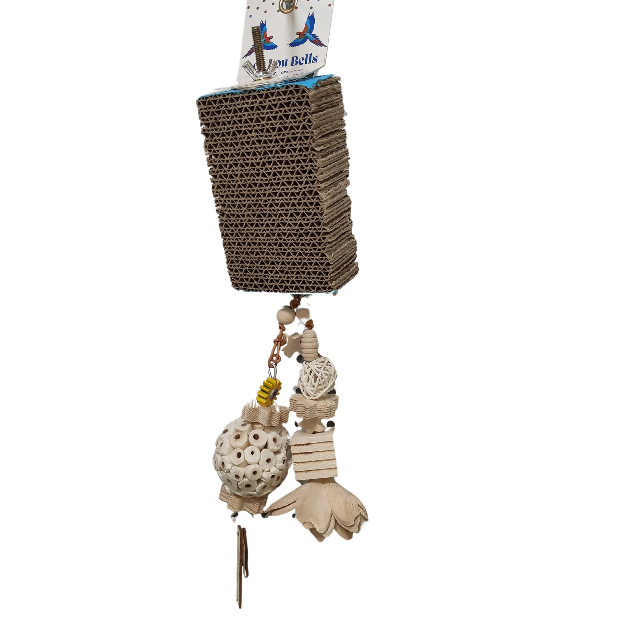 Cardboard Platform with Dangler Bird Toy – Lou Lou Bells Bird Toys