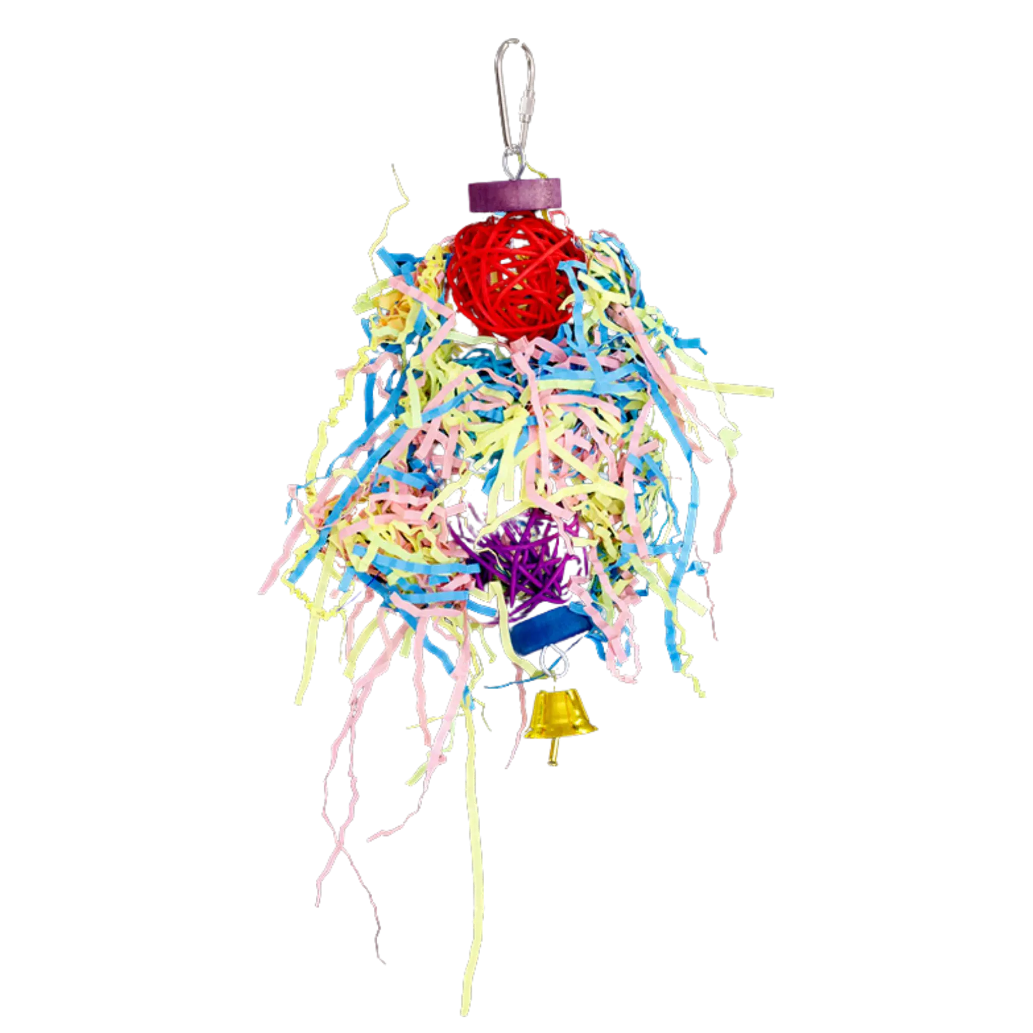 Hanging Overfilled Cane Balls Bird Toys - Lou Lou Bells Bird Toys