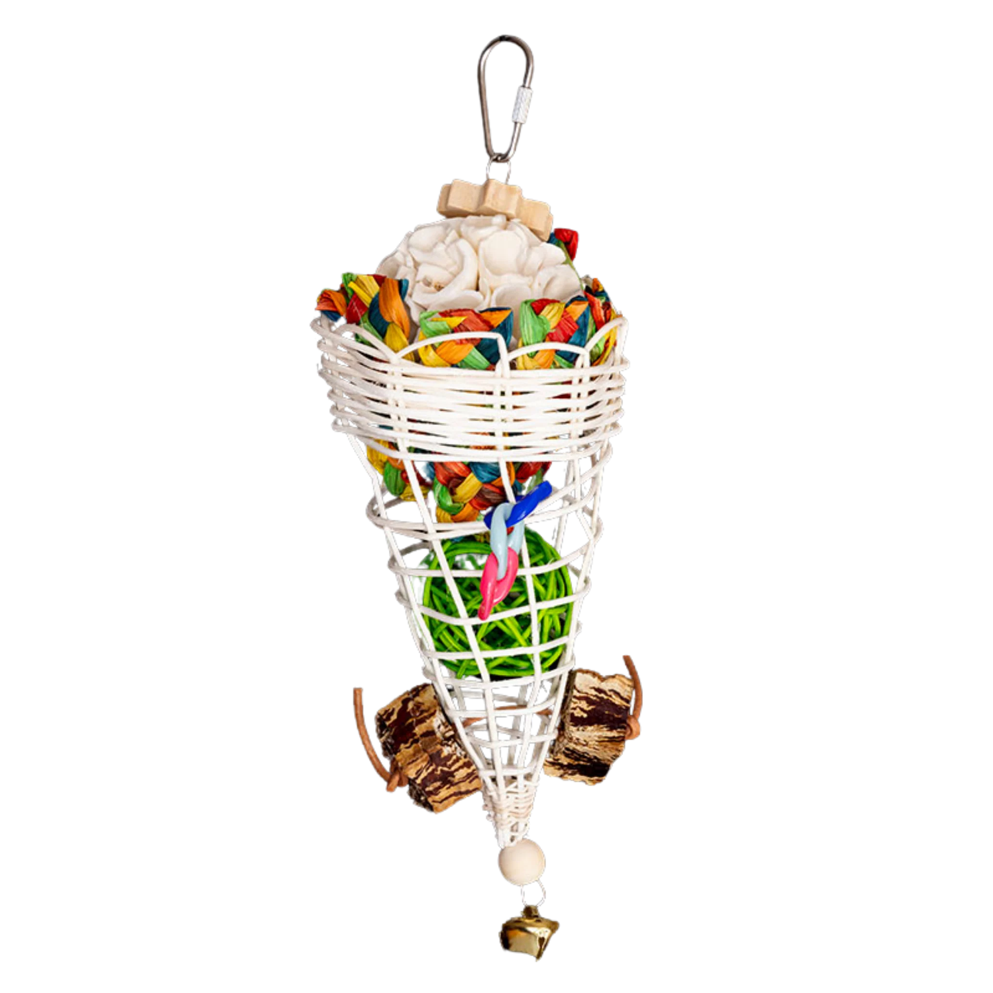 Ice Cream Cone Bird Toy – Lou Lou Bells Bird Toys