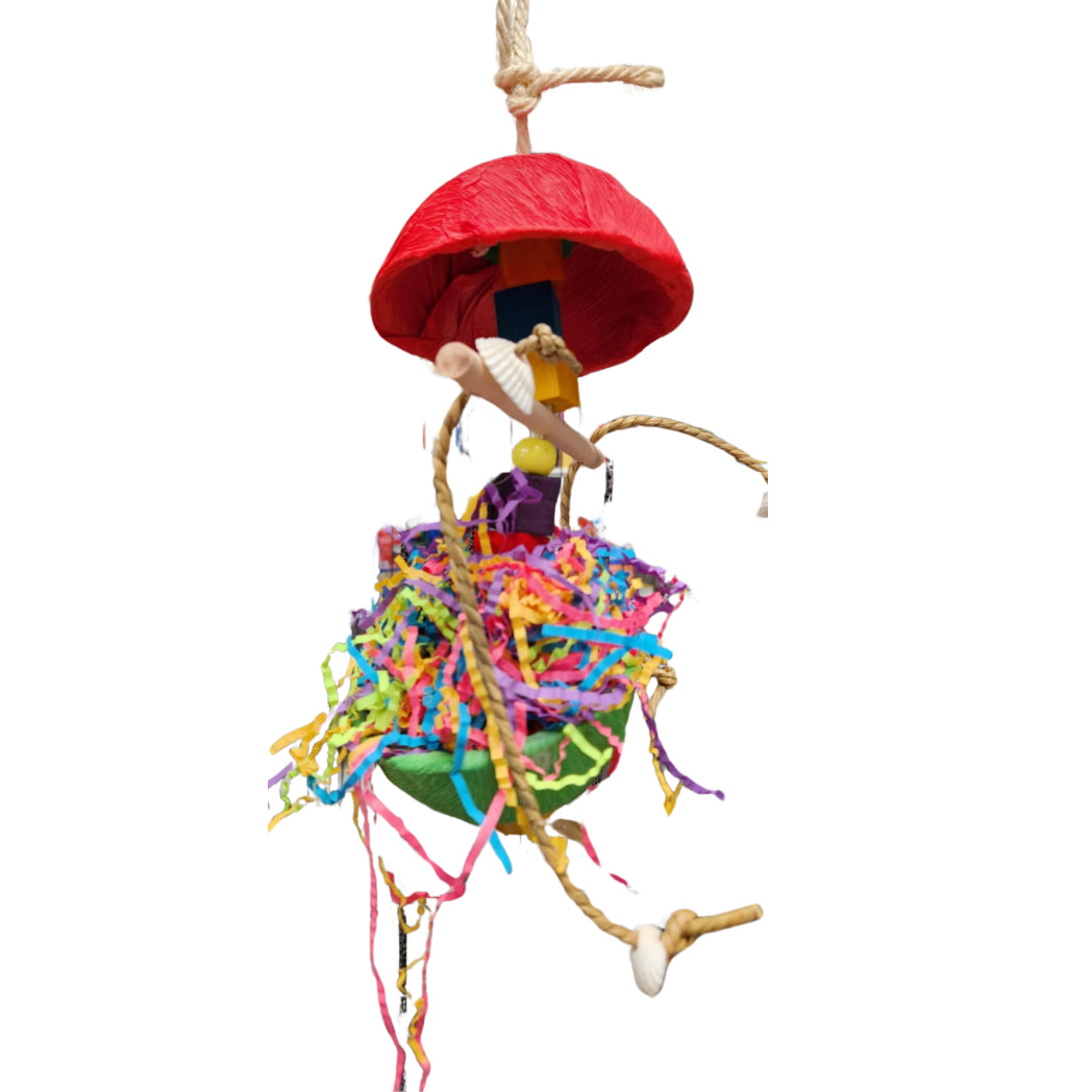 Open Shred Ball Bird Toy - Lou Lou Bells Bird Toys