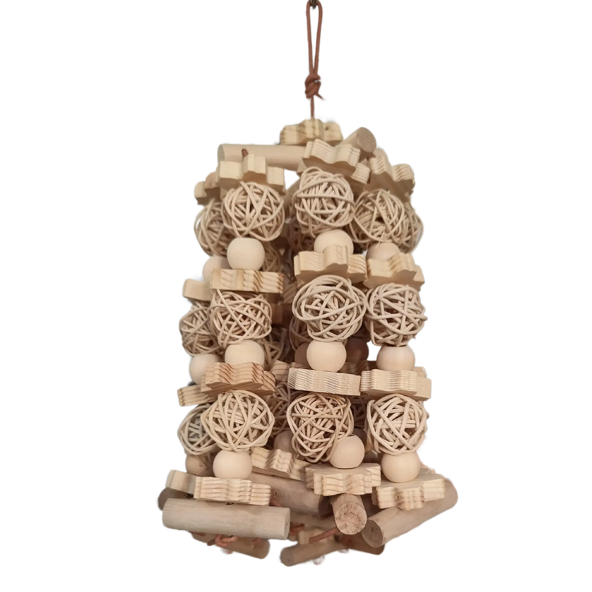 Wood Blocks and Cane Balls Bird Toys – Lou Lou Bells Bird Toys